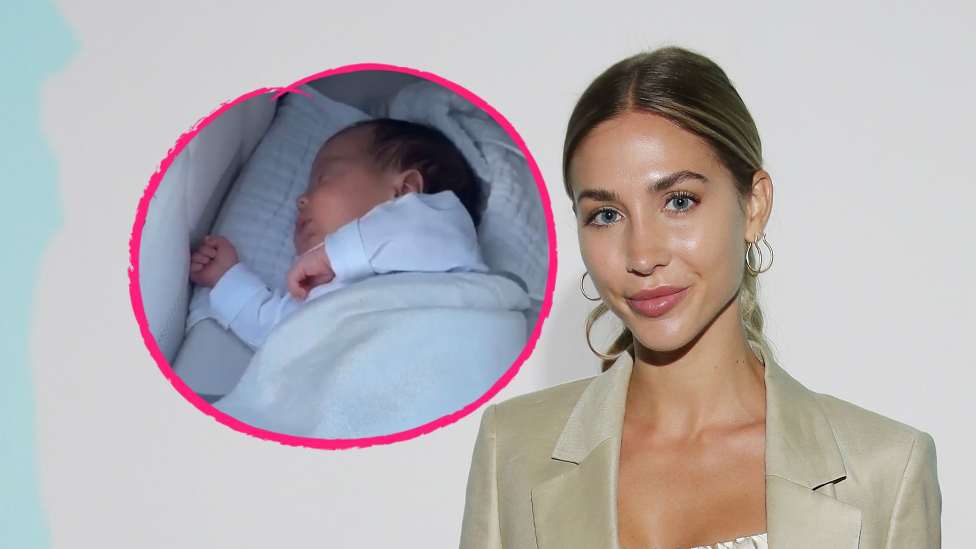 Wie putzig! Hier schlummert Götze-Baby Rome im Kinderwagen