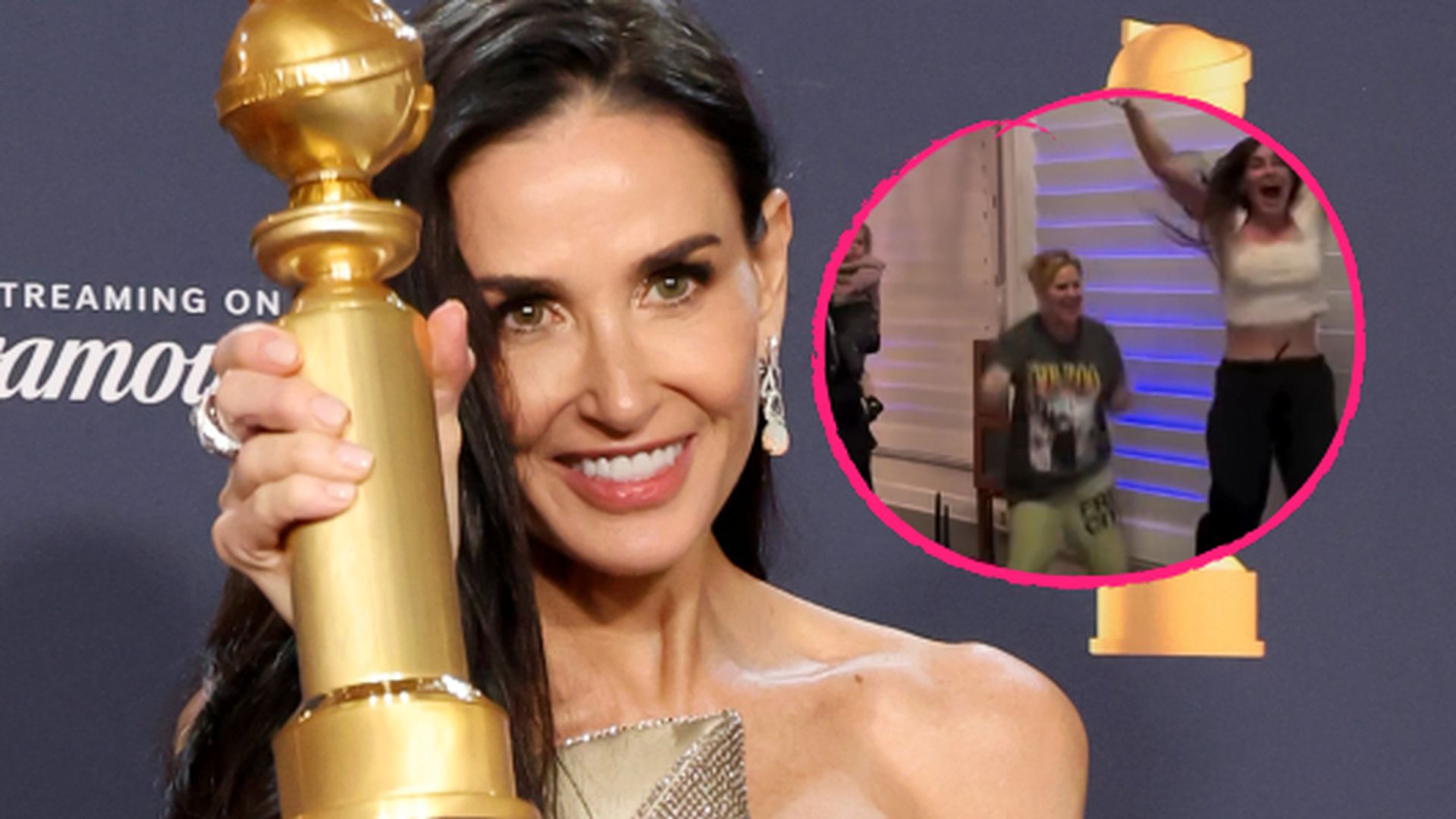 Erster Golden Globe: Demi Moores Familie feiert sie stolz