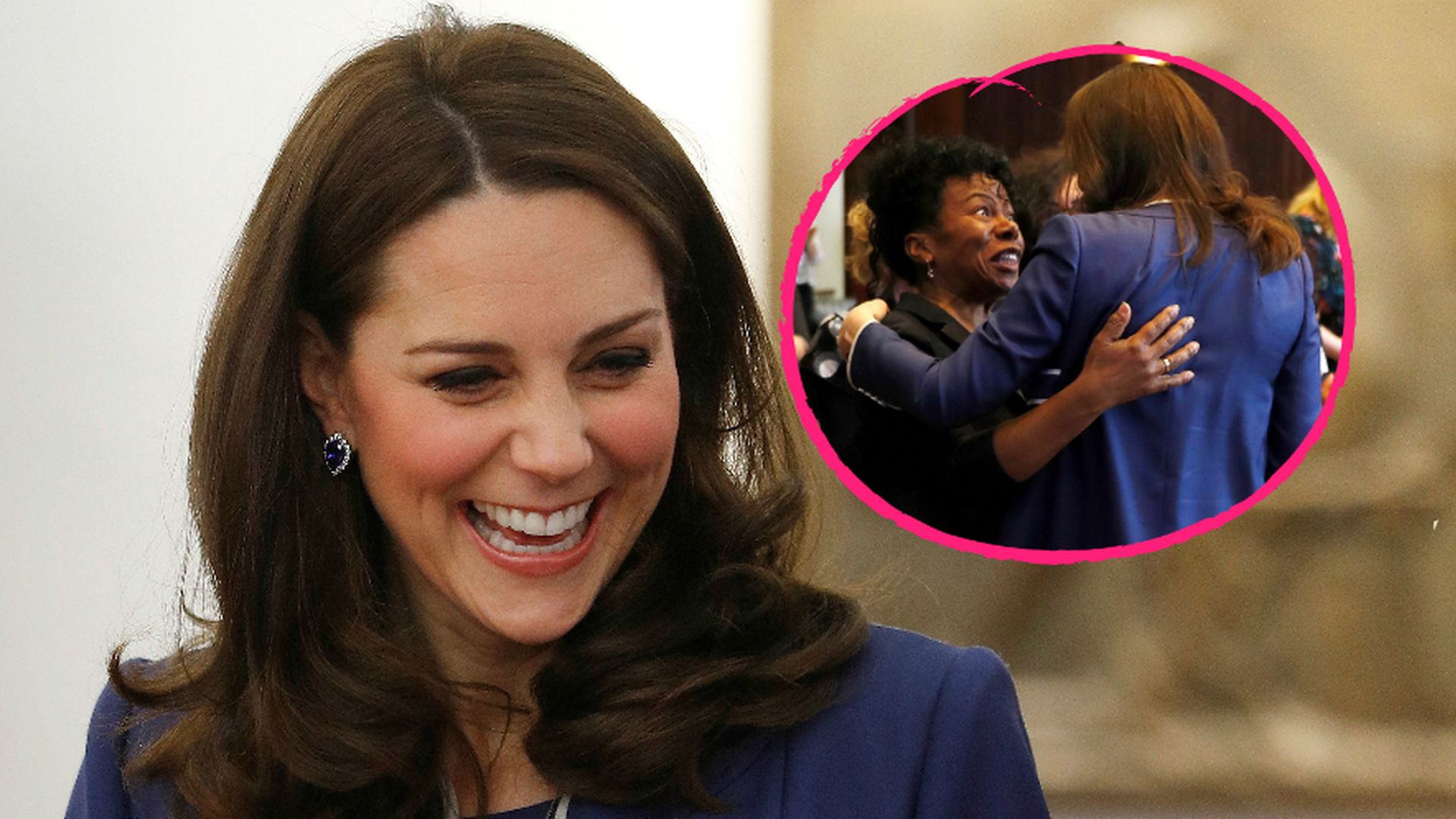 Gegen das Protokoll: Herzogin Kate umarmt Charlottes Hebamme ...