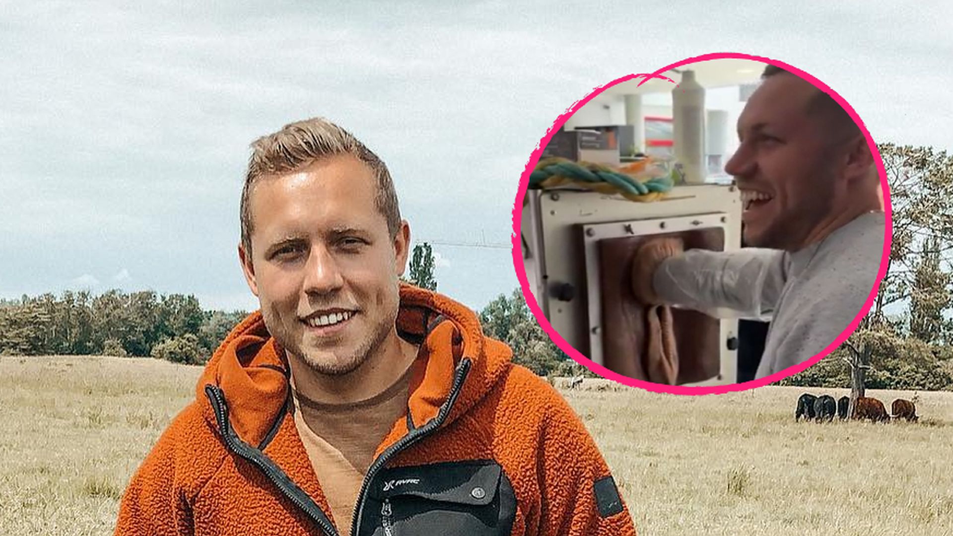 Patrick Romer steckt Arm in künstlichen Kuh-Hintern!