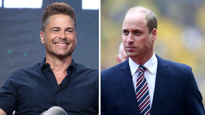 Rob Lowe macht sich über Prinz Williams Halb-Glatze lustig! | Promiflash.de